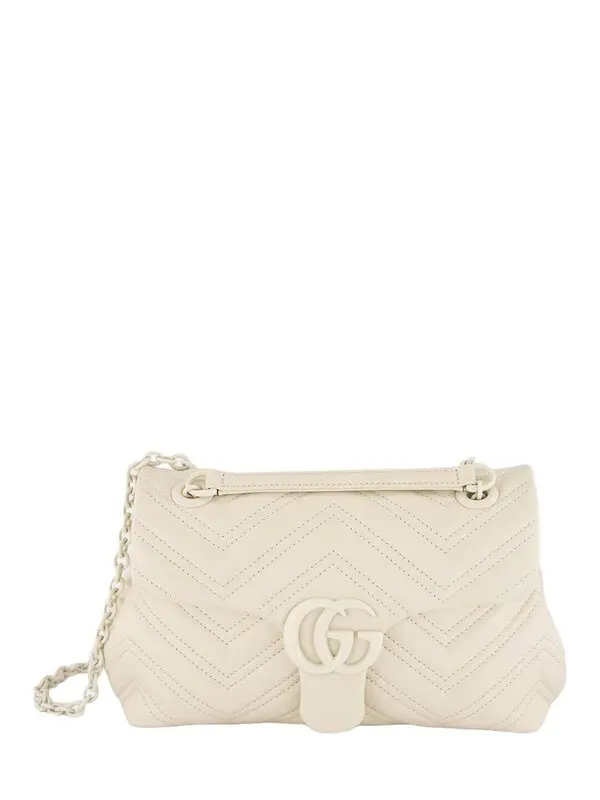 Gucci Gg Marmont Small Shoulder Bag - White