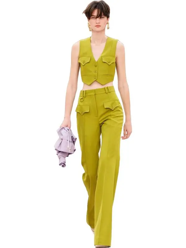 Zimmermann Luna Wool Waistcoat - Green
