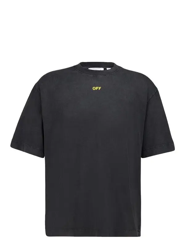 Off-White Fallen Caravaggio Skate Cotton T-shirt - Black