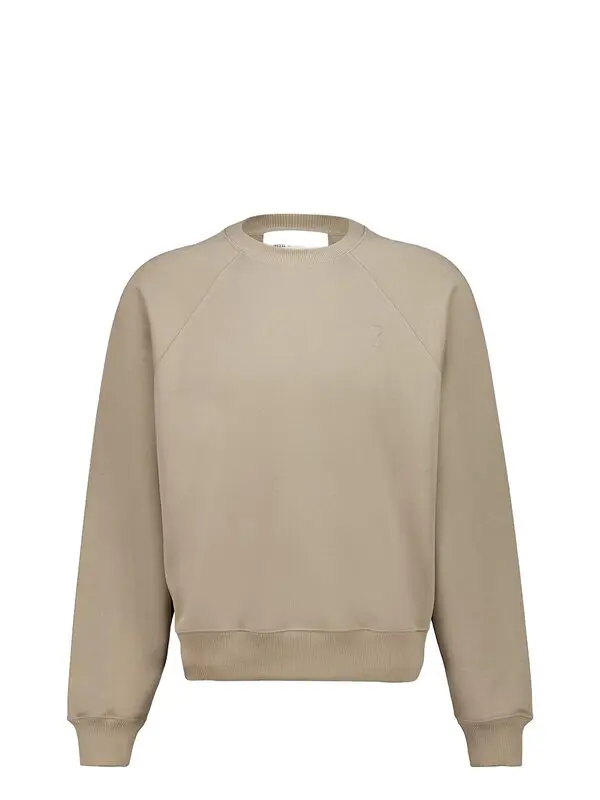AMI Paris Cotton De Coeur Sweatshirt - Beige