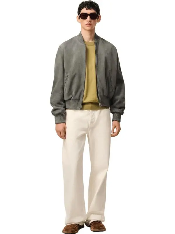 AMI Paris De Coeur Zipped Jacket - Grey
