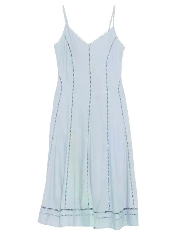 Karl Lagerfeld Embroidered Cut-out Dress - Blue