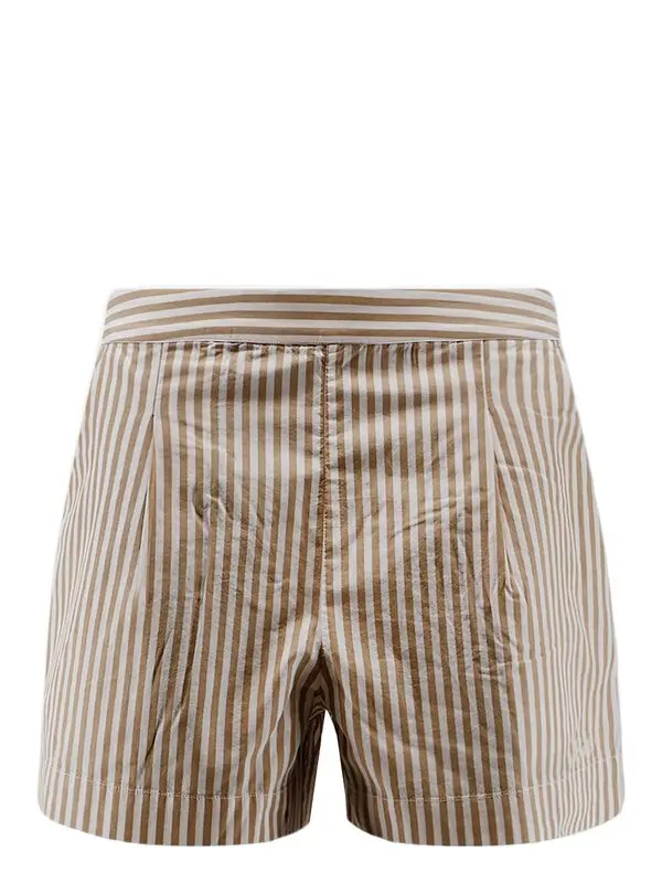 MC2 SAINT BARTH Amani Striped Bermuda Shorts - Beige