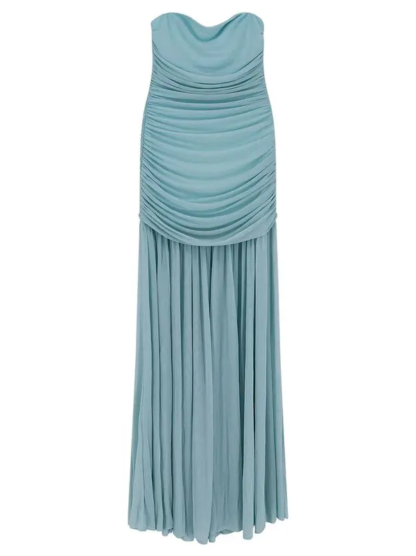 Retrofete Stretch Fabric Adele Long Dress - Green
