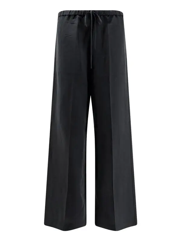 TOTEME Linen And Lyocell Blend Trousers - Black