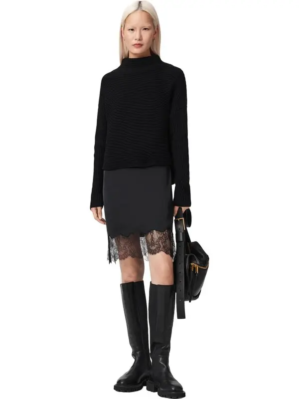 ALLSAINTS Eloise 2-in-1 Sweater Dress - Black