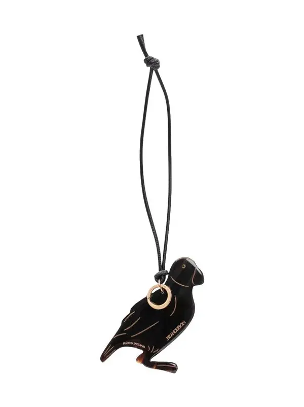 JW Anderson Puffin Leather Charm - Black