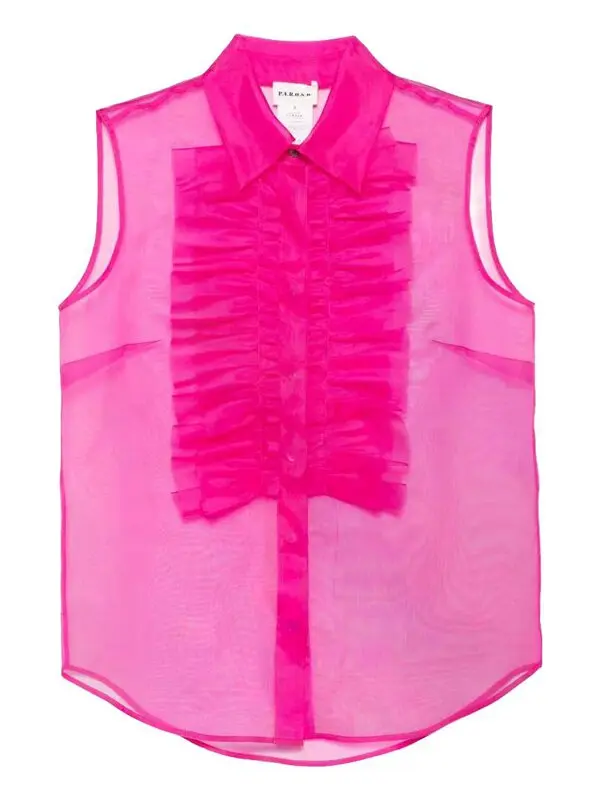 P.a.r.o.s.h Shake Ruffled Shirt - Pink