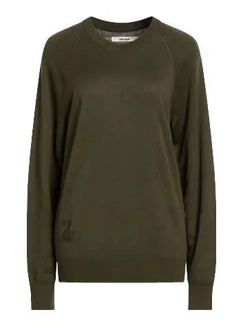 Zadig&Voltaire Sweatshirt In Organic Cotton, Silk, And Cashmere - Green