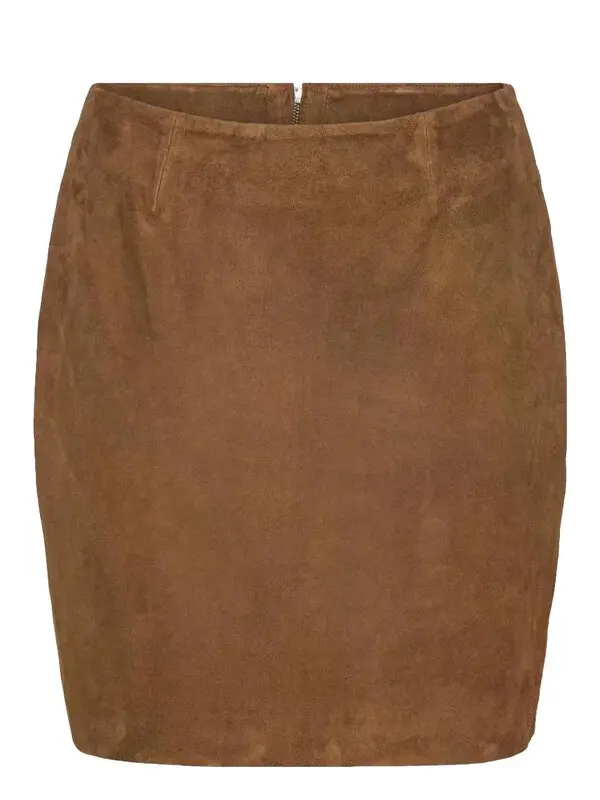 ROTATE BY BIRGER CHRISTENSEN Suede Mini Skirt - Brown