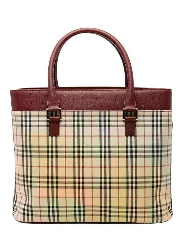 Burberry House Check Canvas Tote Bag - Brown