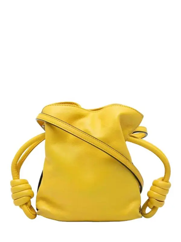 Loewe Mini Nappa Flamenco Knot Crossbody Bag - Yellow