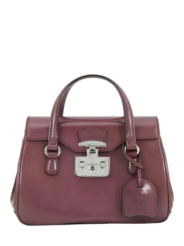 Gucci Smooth Calfskin Lady Lock Handbag - Purple