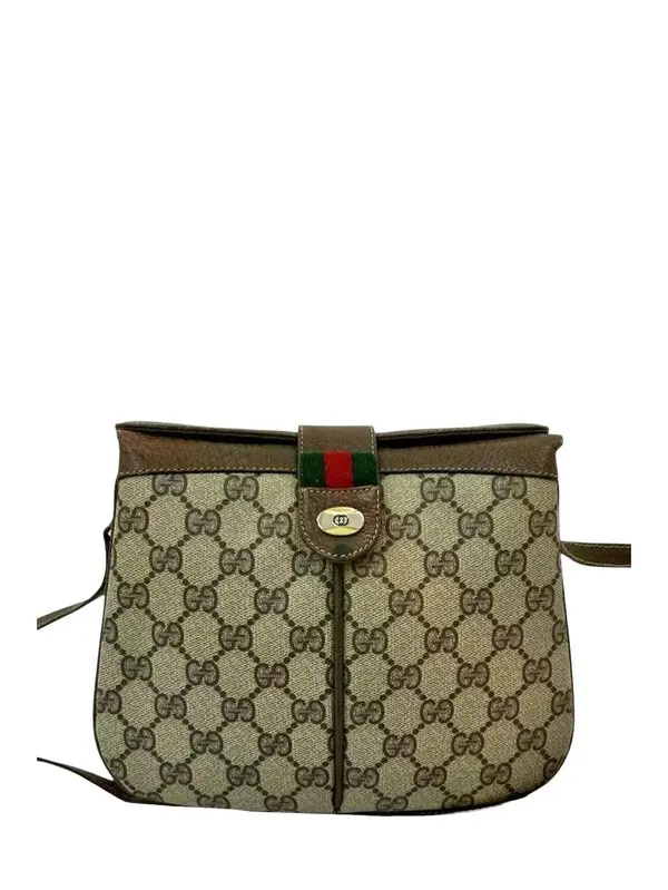 Gucci 20th Century Gg Supreme Web Crossbody Bag - Brown