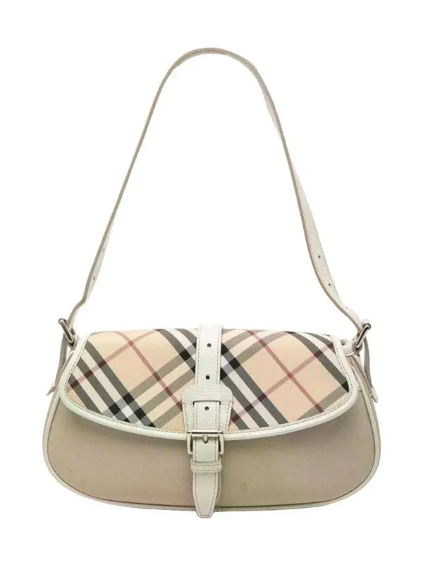 Burberry Nova Check Trimmed Shoulder Bag - Brown
