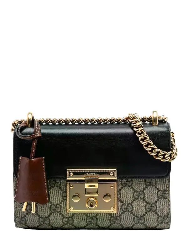Gucci Small Gg Supreme Padlock Crossbody Bag 2016-2026 - Brown