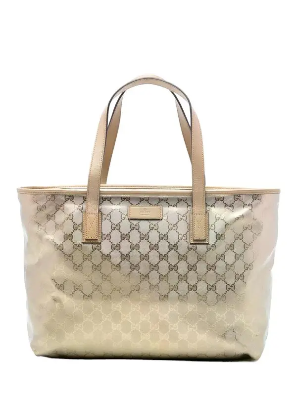 Gucci Medium Gg Imprime Tote Bag - Gold