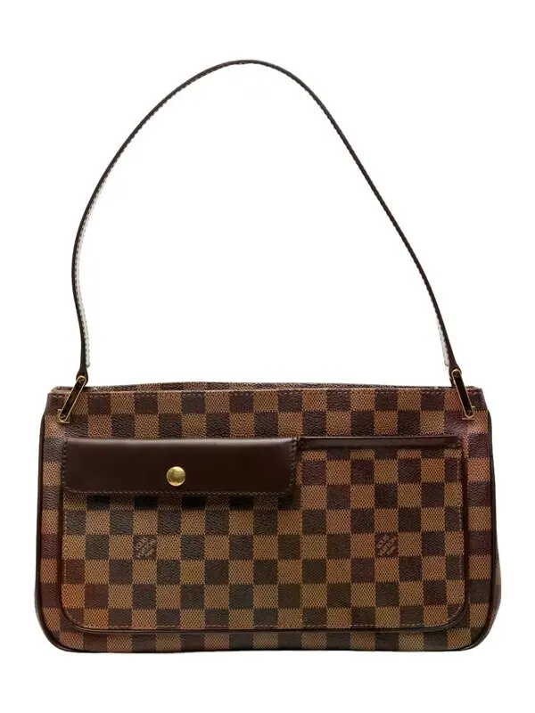 LOUIS VUITTON 1990-2010 Damier Ebene Aubagne Shoulder Bag - Brown