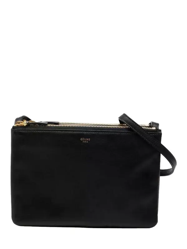 Celine Small Lambskin Trio Crossbody Bag - Black