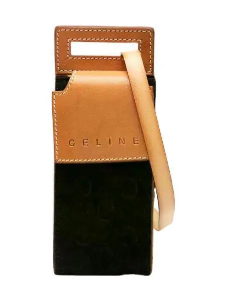 Celine Macadam Suede Pochette - Black