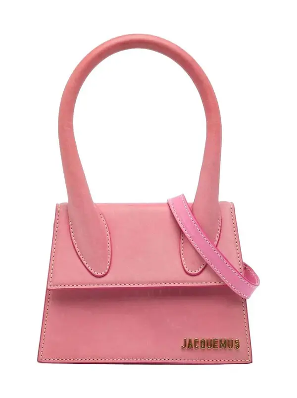 Jacquemus Leather Le Chiquito Moyen Satchel - Pink