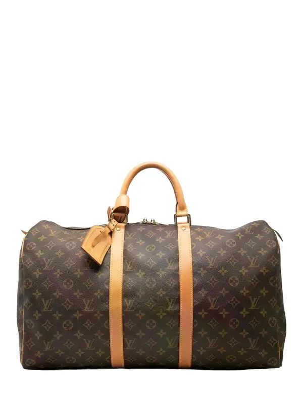 LOUIS VUITTON 1999 Monogram Keepall 50 Travel Bag - Brown
