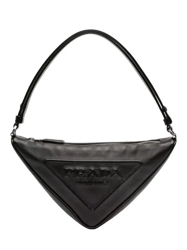Prada Grace Lux Triangle Satchel - Black