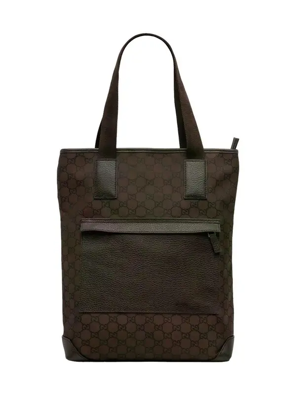 Gucci Gg Canvas Tote Bag - Brown