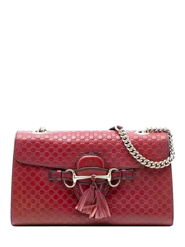 Gucci 2016-2026 Medium Microissima Emily Shoulder Bag - Red