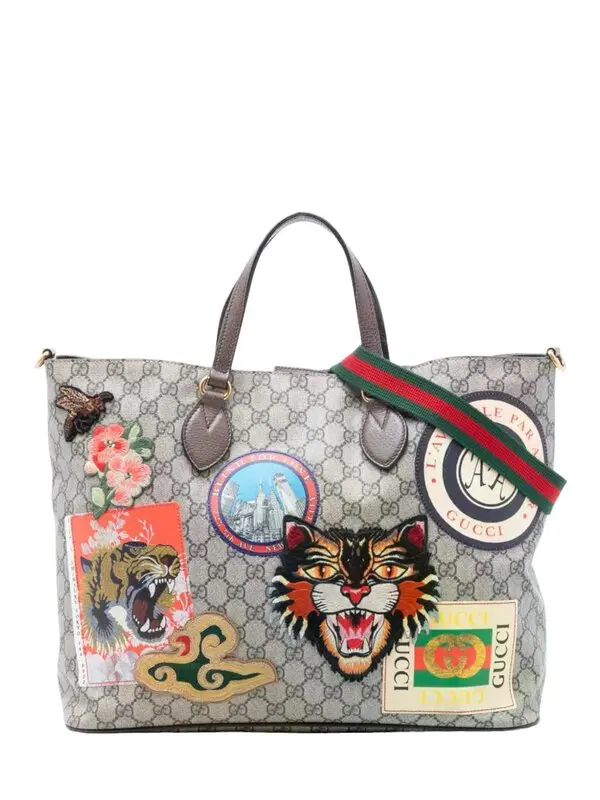 Gucci Gg Supreme Courrier Soft Tote - Brown