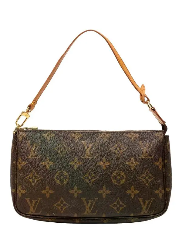 LOUIS VUITTON 1999 Monogram Pochette Accessoires Shoulder Bag - Brown