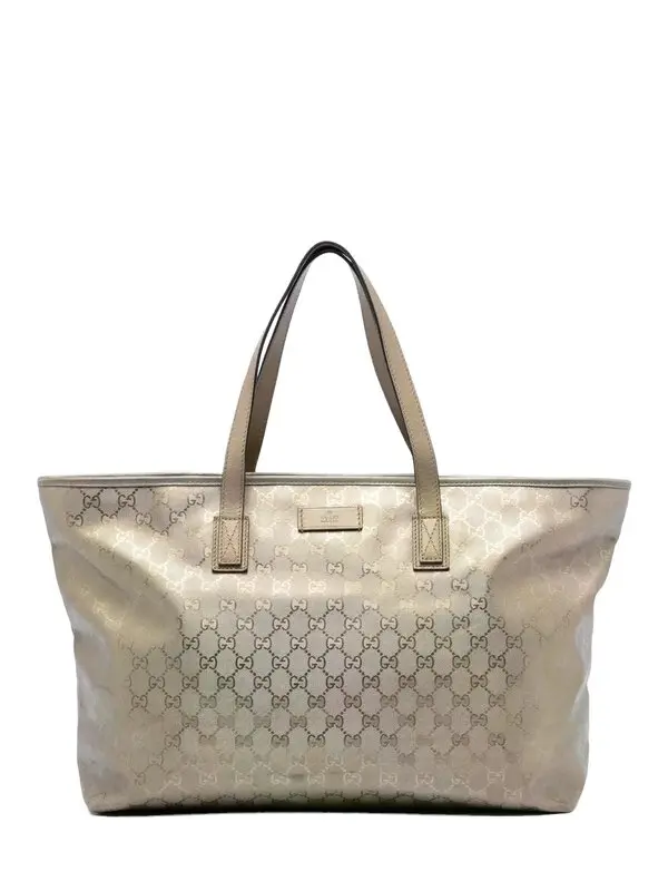 Gucci Large Gg Imprime Tote Bag - Gold