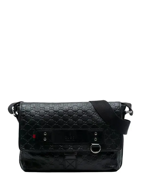 Gucci Ssima Web Crossbody Bag - Black