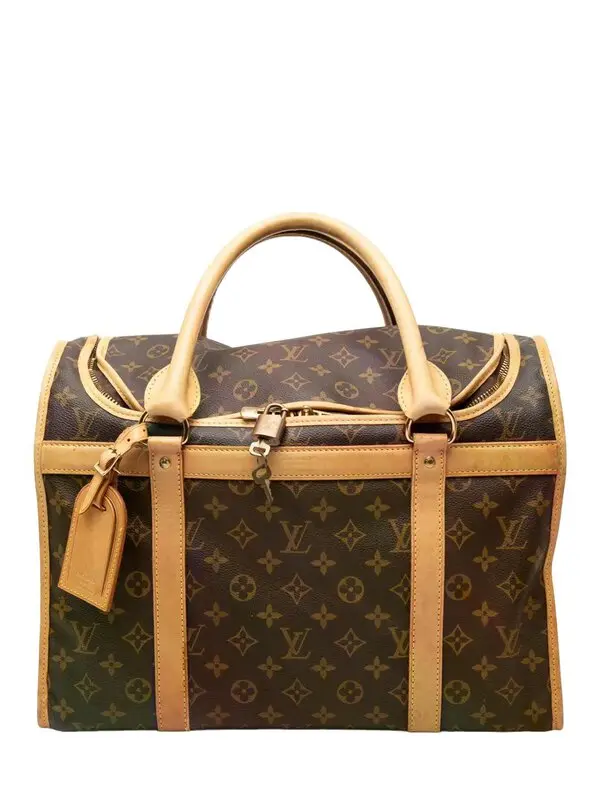 LOUIS VUITTON 2001 Monogram Sac Chien Pet Carrier 40 - Brown