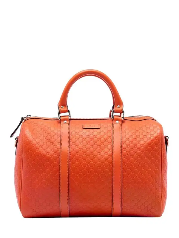 Gucci Medium Micro Guccissima Boston Satchel - Orange