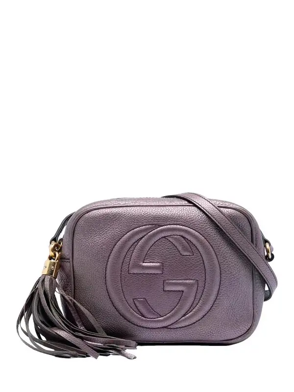 Gucci Metallic Leather Soho Disco Crossbody Bag - Purple