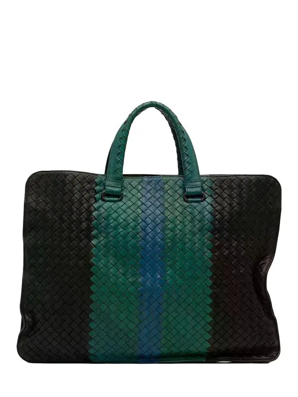Bottega Veneta Nappa Intrecciato Club Fume Briefcase - Black