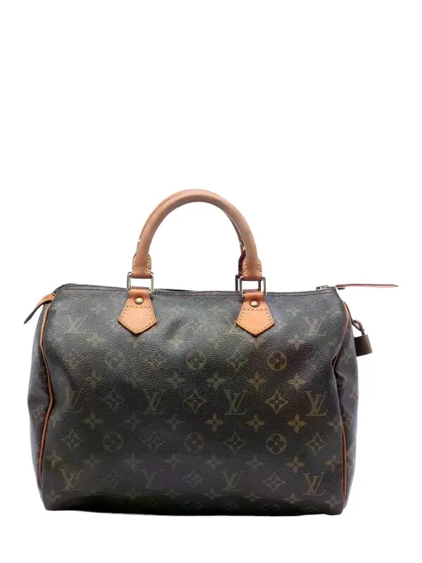 LOUIS VUITTON 2003 Monogram Speedy 30 Boston Bag - Brown