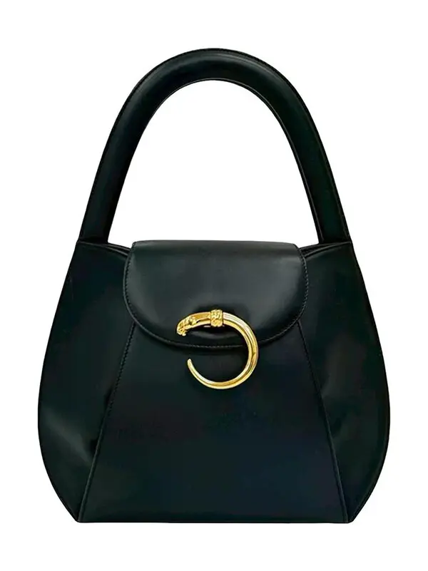 CARTIER Leather Panthère Handbag - Black
