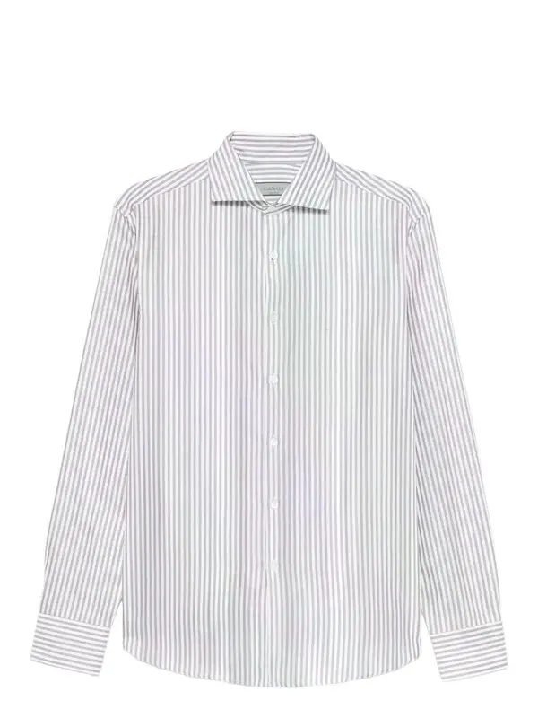 Canali Striped Shirt - Brown