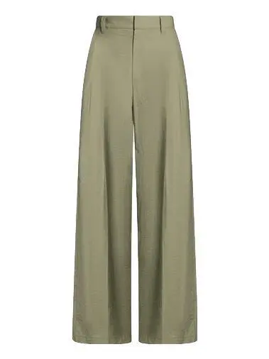 Brunello Cucinelli Wide-leg Cotton-blend Pants - Green