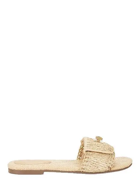 Steve Madden Moreland Woven Sandals - Natural Raffia