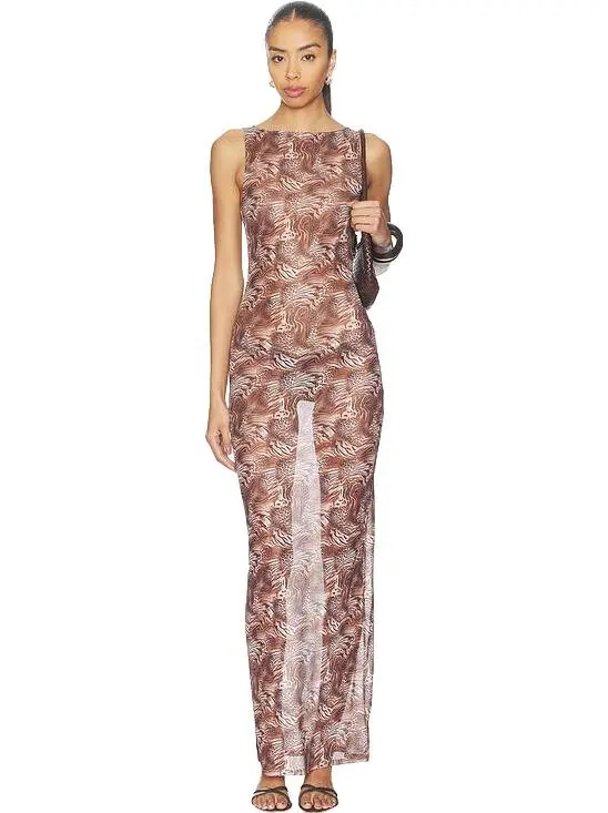 Superdown Daranna Maxi Dress - Animal Multi