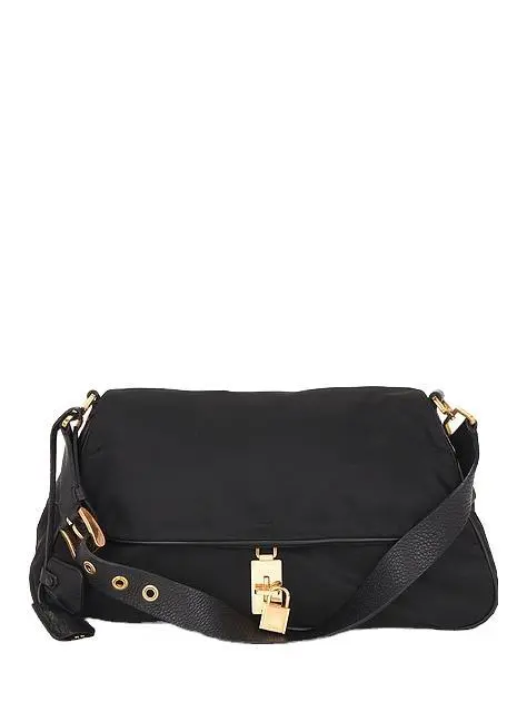 FWRD RENEW Prada Tessuto Flap Shoulder Bag - Black