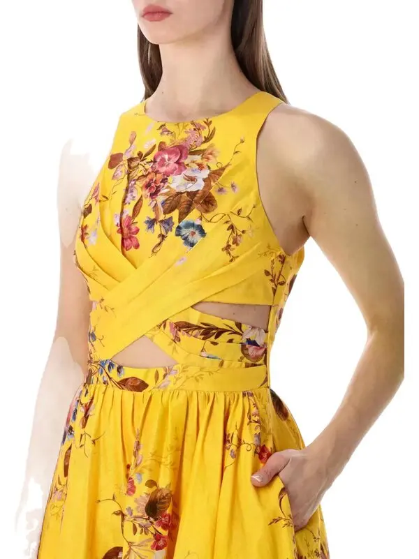 Zimmermann Patience Midi Dress - Yellow