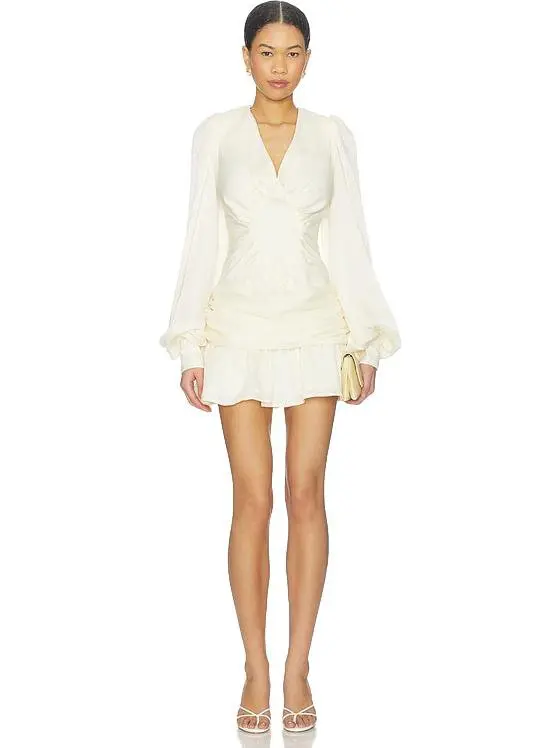 YELLOW THE LABEL Evie Mini Dress - Cream