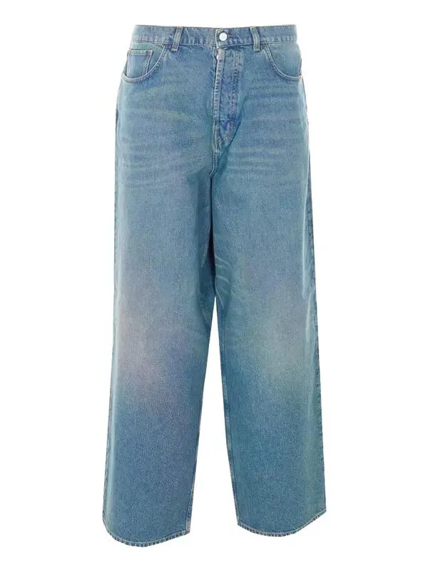 AMISH Hurricane Patch Jeans - Blue