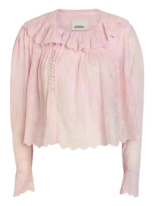 Isabel Marant Zelly Ruffled Blouse - Pink