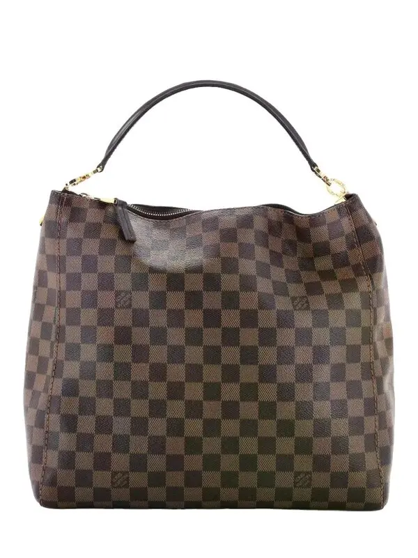 LOUIS VUITTON Portobello Damier Pm Hobo Bag - Brown