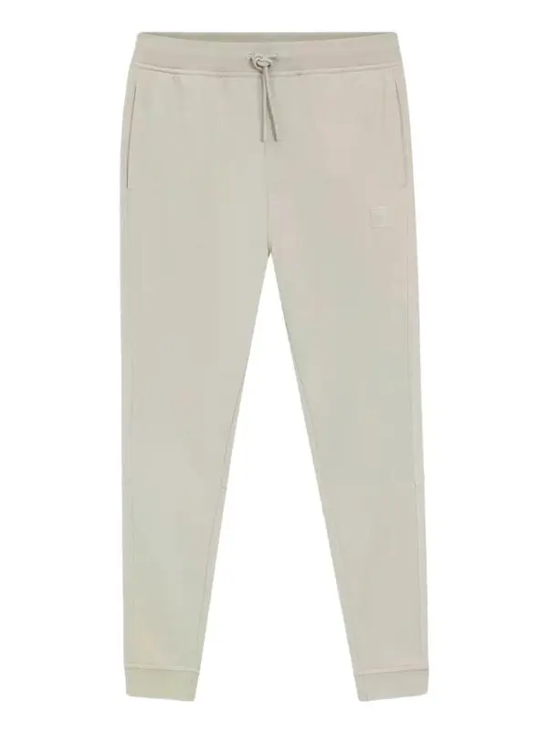 BOSS Cotton-terry Sweattrousers With Logo Patch - Grey
